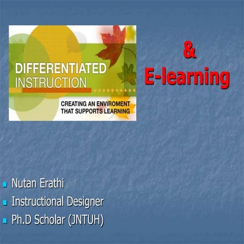 Differentiated instruction and e learning | PPT