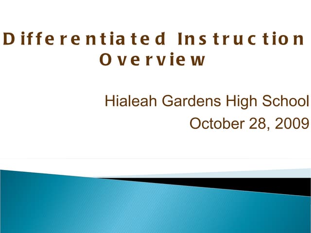 Differentiated Instruction (Jenn) | PPT