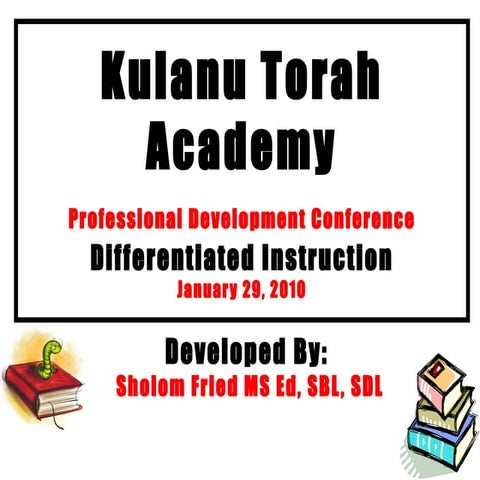 Differentiated Instruction Powerpoint For Pd Workshop Ppt