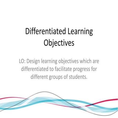 Differentiated learning objectives | PPTX