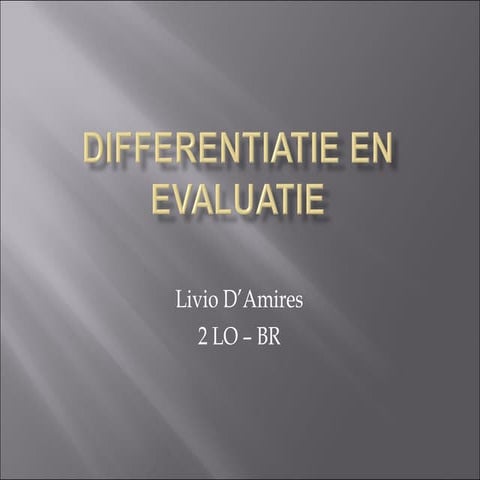 Differentiatie powerpoint stage | PPT
