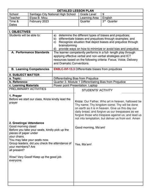 Lesson plan travelogue | DOCX | Homework and Study | Education