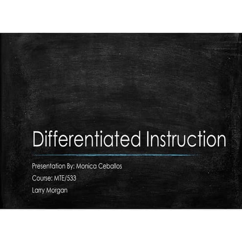 Differentiating instruction | PDF