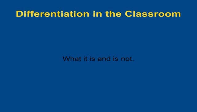 Practical differentiation ideas for teachers | PPT