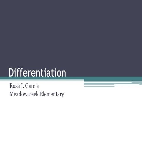 Differentiation- A School-Wide program | PPTX | Educational Assessment | Education