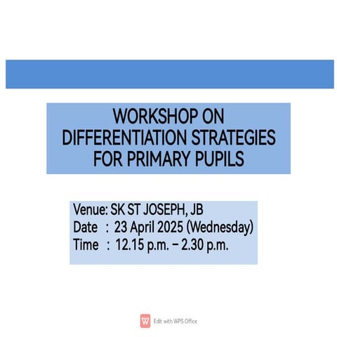 Differentiation-Strategies for primary school | PDF