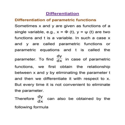 Understanding Differentiation - JEE Main 2014 Maths | PDF