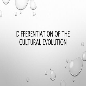 Differentiation of the cultural Evolution.pptx