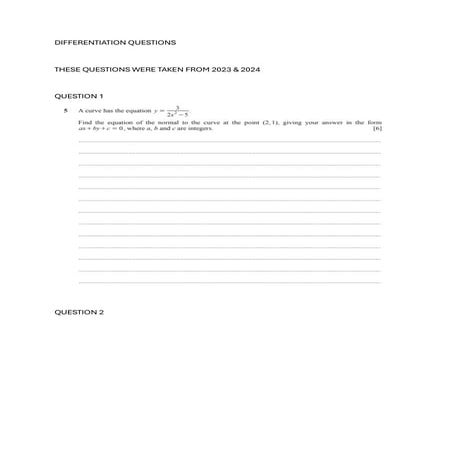 AS LEVEL MATHEMATICS DIFFERENTIATION QUESTIONS.pdf