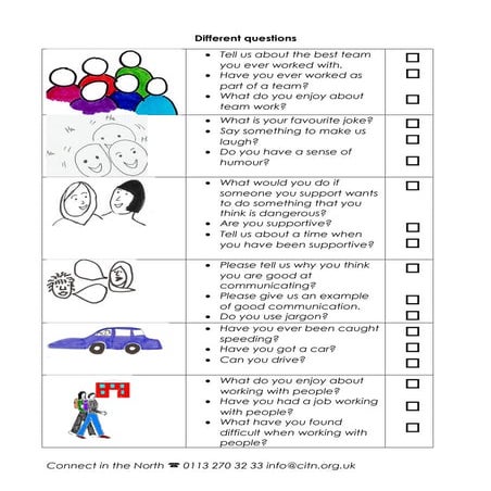 Different interview questions for people to choose from | DOC
