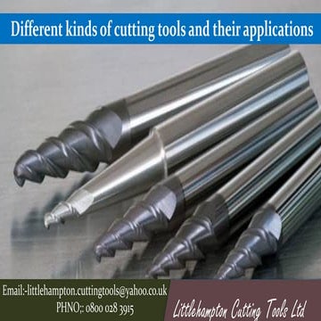 Different kinds of cutting tools and their applications | PDF