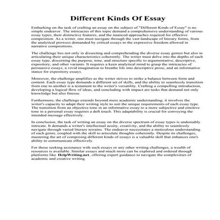 Different Kinds Of Essay. 8 Types of Essays in College: All You Need to ...