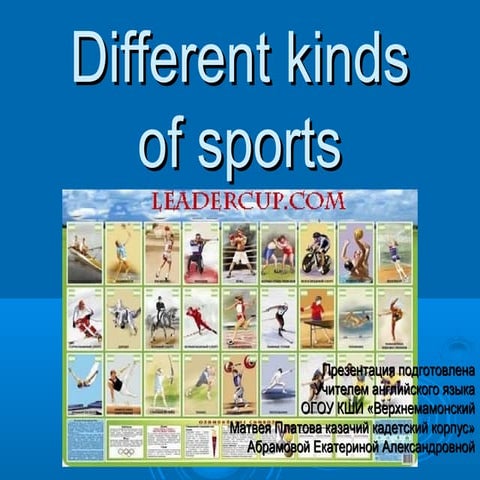 Different kinds of sports | PPT