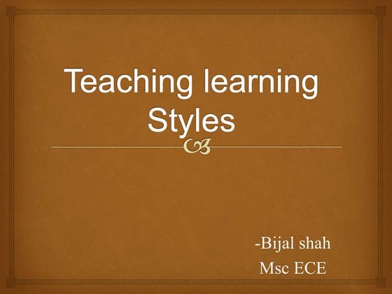 Learning styles (power point) | PPT | Education