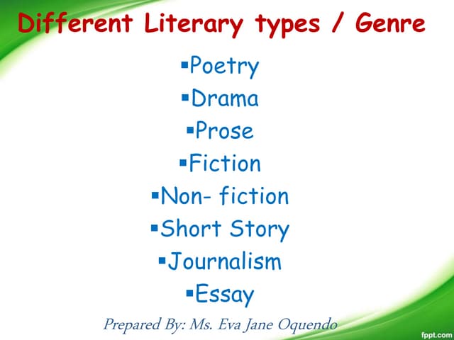 Types of literature | PDF