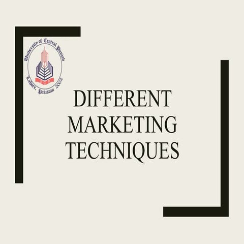 Different Marketing Techniques of Food Products | PPTX
