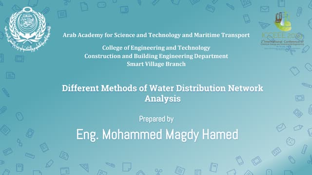 Different Methods Of Water Distribution Network Analysis Ppt
