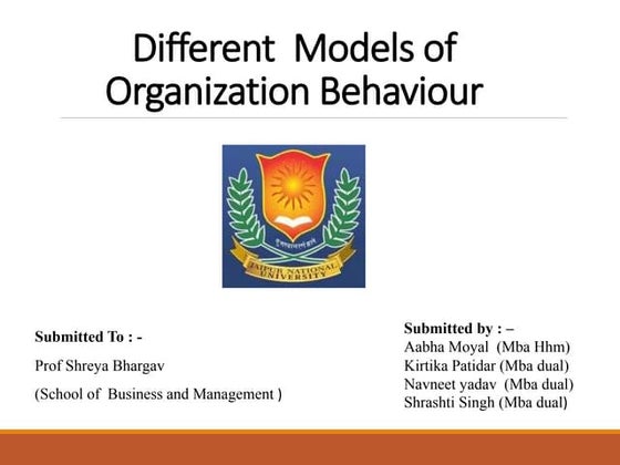 Models of Organisational Behaviour | PDF