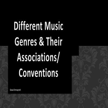 Different music genres & their associations | PPT
