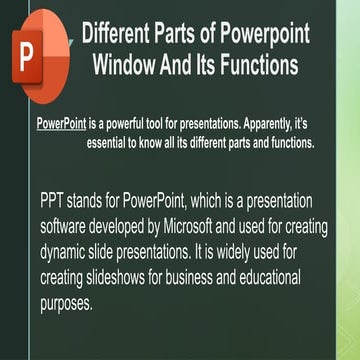 Different Parts of Powerpoint Window And Its Functions.pptx