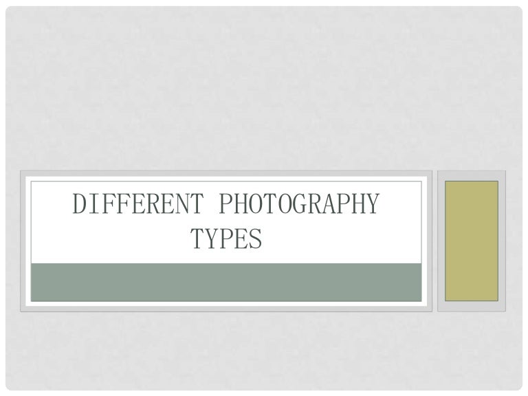 Different photography types