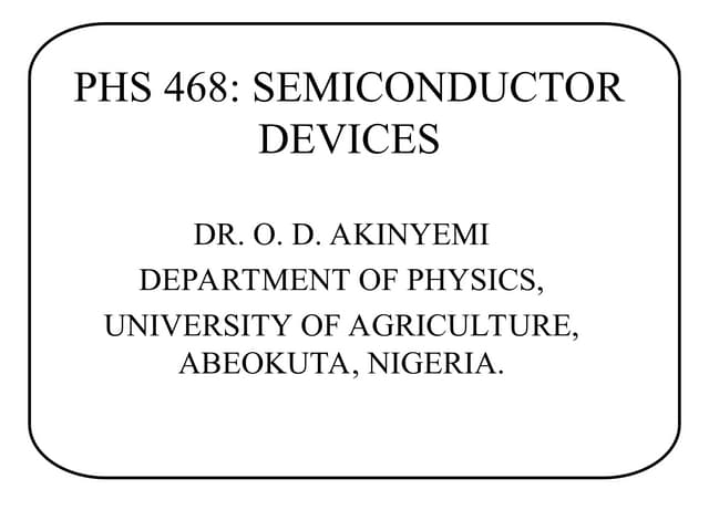 Basic electronics, lecture 1 | PPTX | Physics | Science