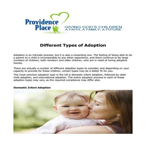 Different Types of Adoption- Adoption Services | PDF