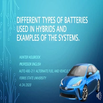 High voltage batteries | PPTX