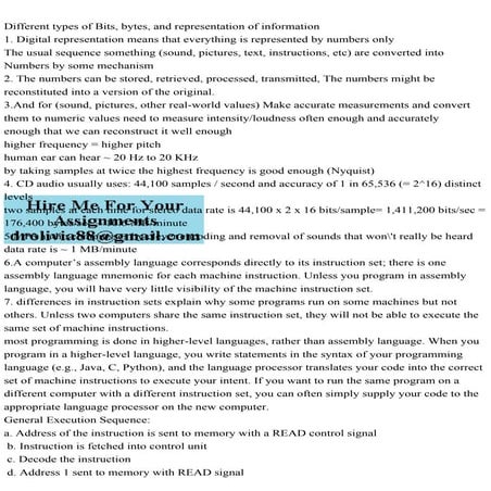 Different Types Of Bits Bytes And Representation Of Information1pdf 0884