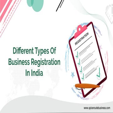 Different types of business registration In India! | PDF