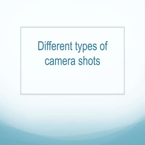 Different types of camera shots | PPTX