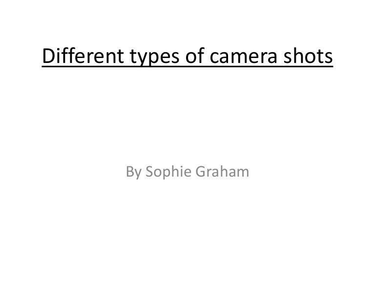 Different types of camera shots