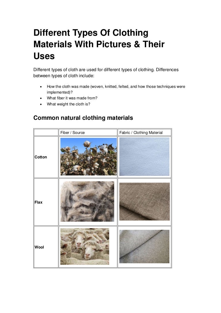 Different Types Of Clothing Materials With Pictures Their Uses different-types-of-clothing-materials-with-pictures-their-uses
