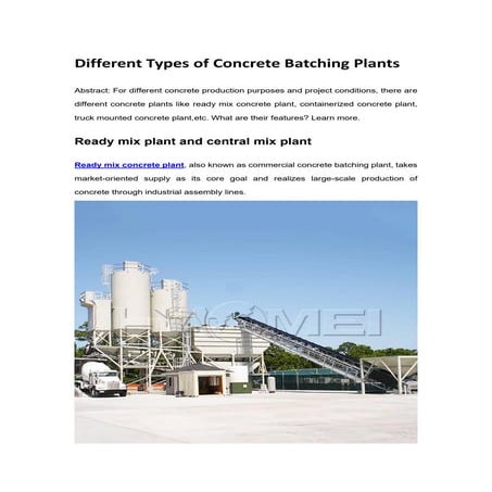 Concrete Batching Plant | PDF