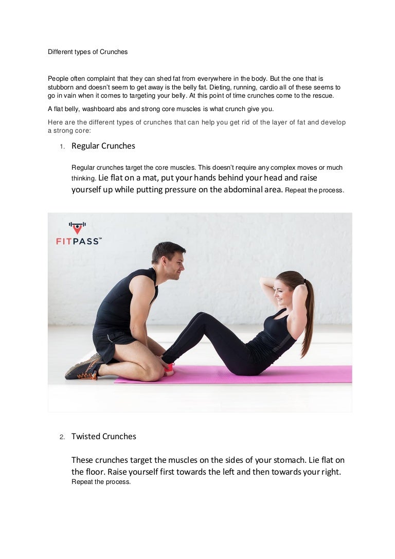 Different types of crunches