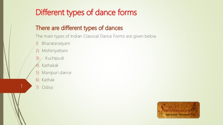 Different types of dance forms