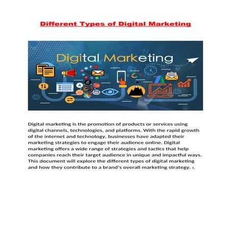 Exploring Various Types of Digital Marketing | DOCX
