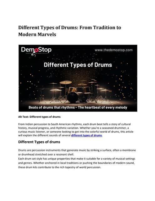 Different Types of Drums Around The World.pptx