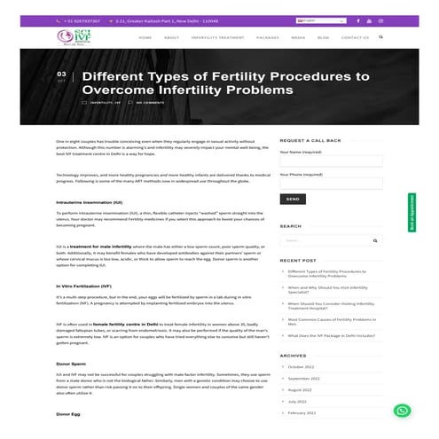 Different Types of Fertility Procedures to Overcome Infertility ...