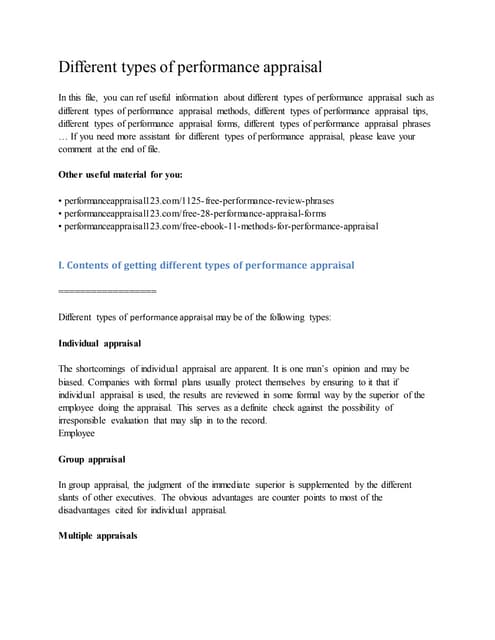 Confidential report in performance appraisal | DOCX | Resume Writing ...