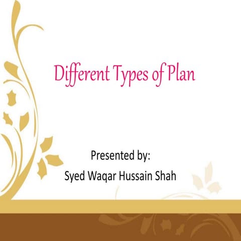 Different types of plan | PPT