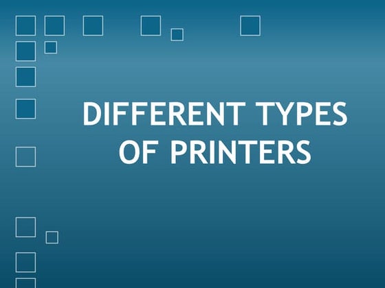 Printers | PPT