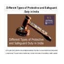 Different Types of Protective and Safeguard Duty in India | PPT