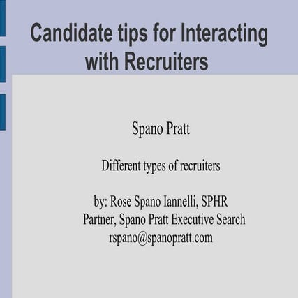 Different Types Of Recruiters 1 | PPT