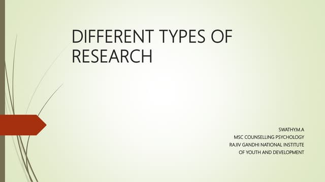 Types of research | PPTX