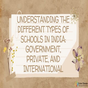 Different Types of Schools in India Government, Private, and ...
