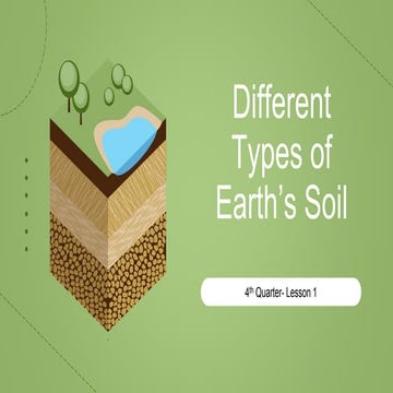Different Types of Soil (Grade 4-Sceince) | PPTX