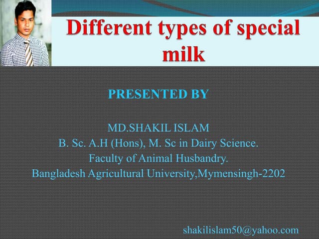 Different types of milk | PPTX