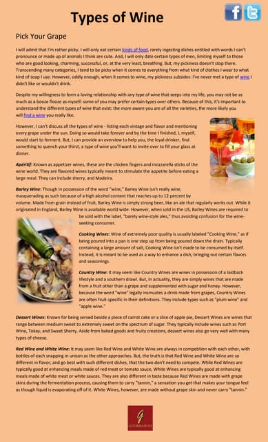 Food and wine pairing | PPT