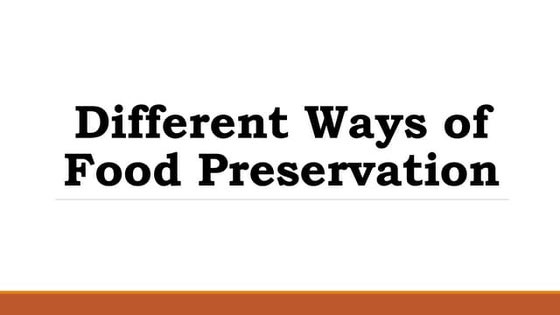 Principles And Methods For Food Preservation Pdf